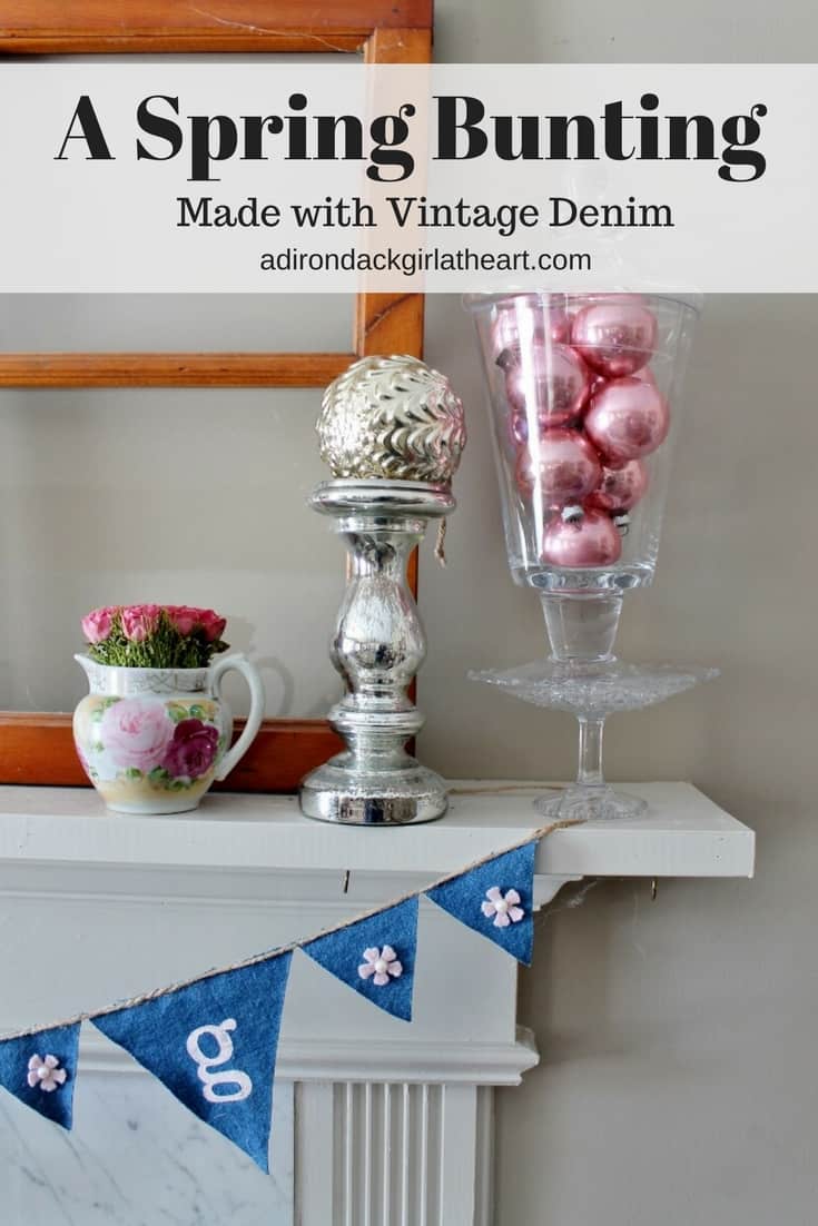 A Spring Bunting Made with Vintage Denim • Adirondack Girl @ Heart