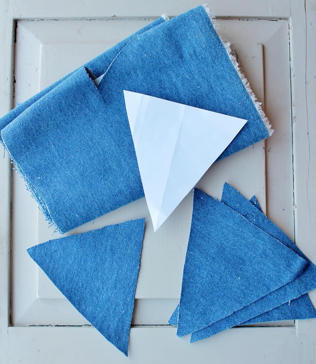 A Spring Bunting Made with Vintage Denim • Adirondack Girl @ Heart