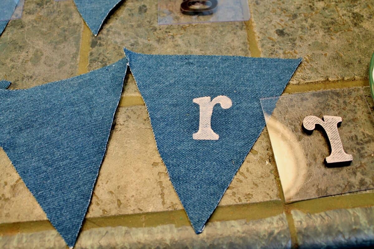 A Spring Bunting Made with Vintage Denim • Adirondack Girl @ Heart