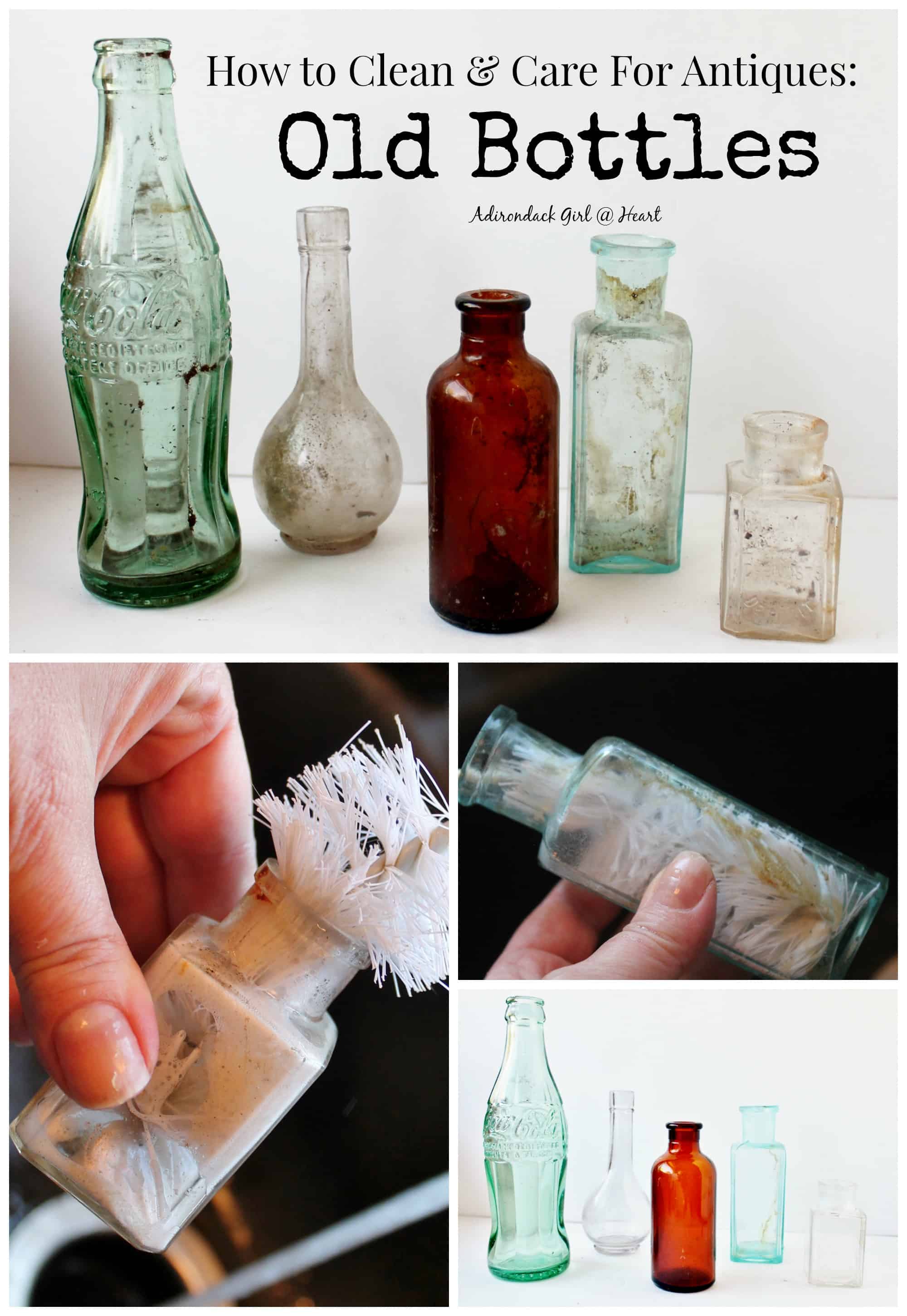 How to Clean & Care for Old Bottles • Adirondack Girl @ Heart