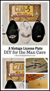 A Vintage License Plate DIY for the Man Cave • Adirondack Girl @ Heart