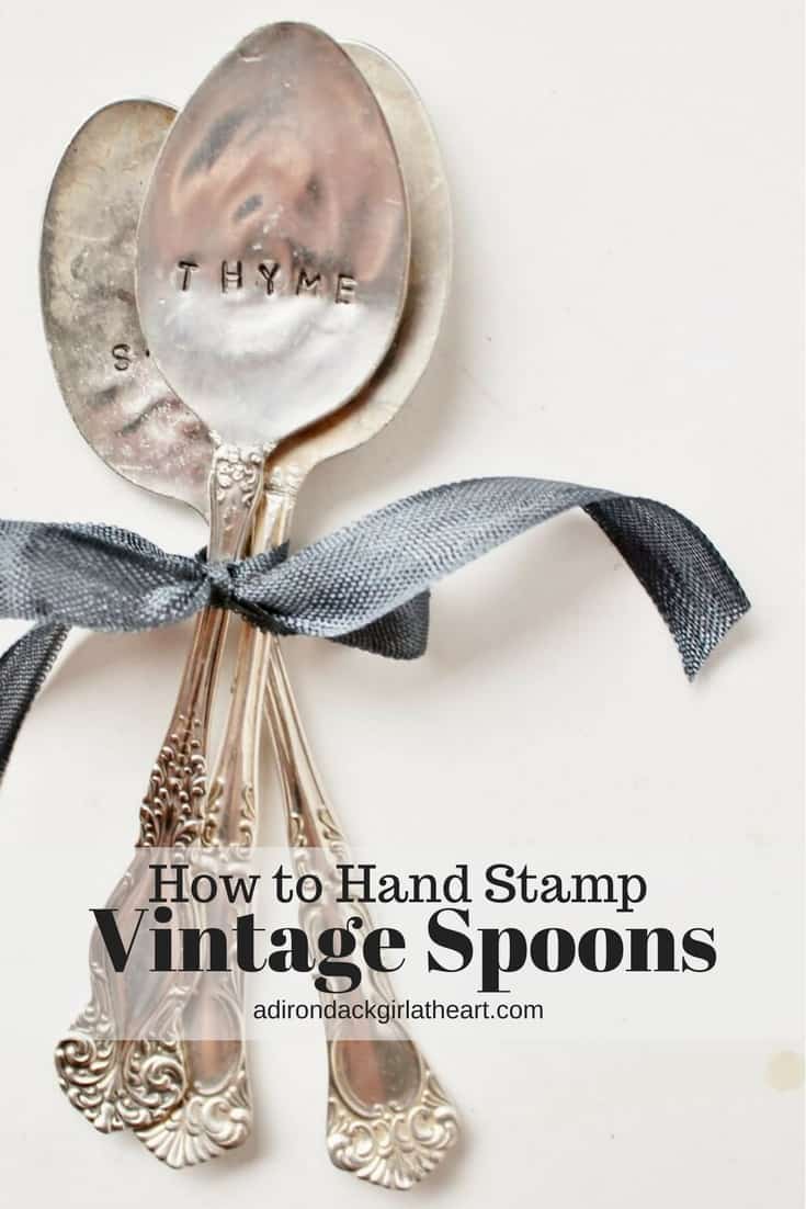 Hand Stamped Vintage Spoons • Adirondack Girl @ Heart