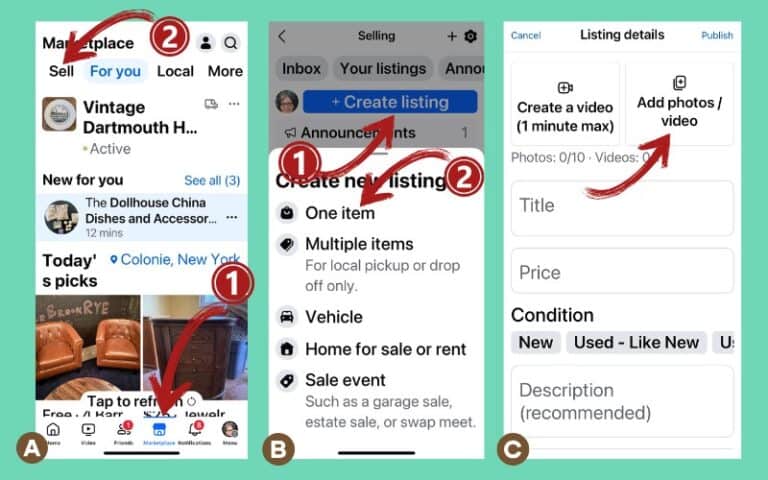 How to Sell on Facebook Marketplace & Make Money! • Adirondack Girl @ Heart
