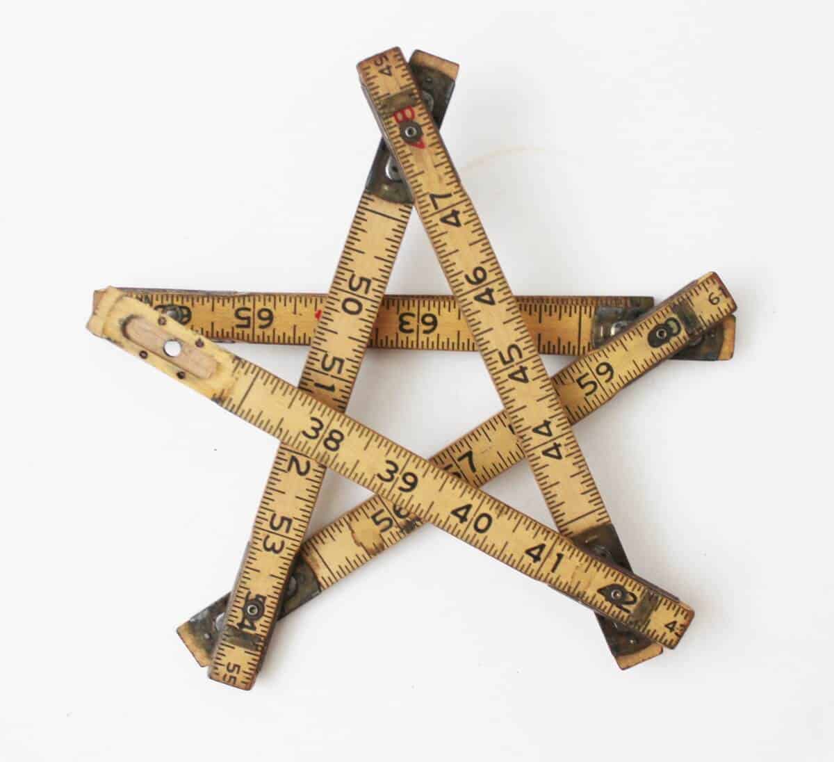 Christmas Star Decorations Made From Folding Rulers • Adirondack Girl ...