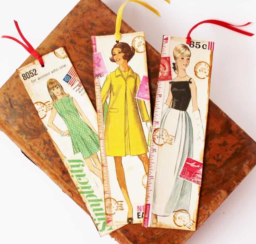 How to Make Bookmarks with Vintage Sewing Patterns • Adirondack Girl ...