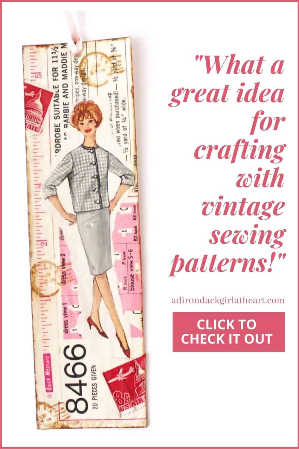 How to Make Bookmarks with Vintage Sewing Patterns • Adirondack Girl ...