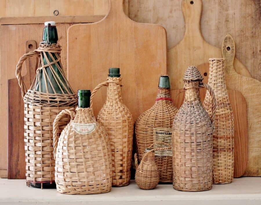 Wicker Wrapped Bottle Guide [History & Values] • Adirondack Girl @ Heart