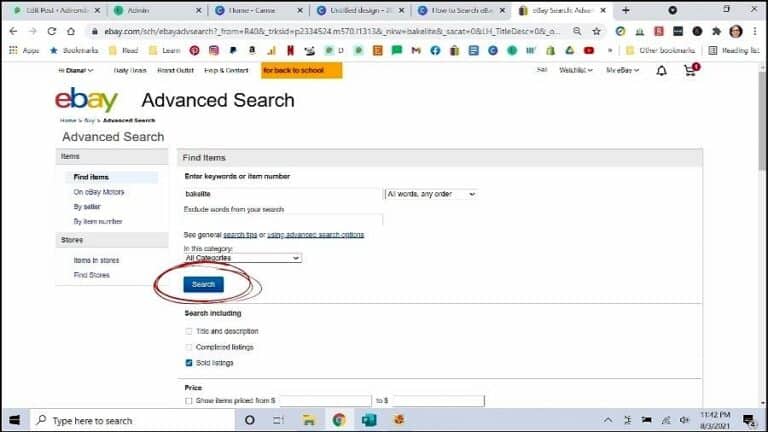 Search eBay Sold Listings 3 Ways (Computer & Phone) • Adirondack Girl ...