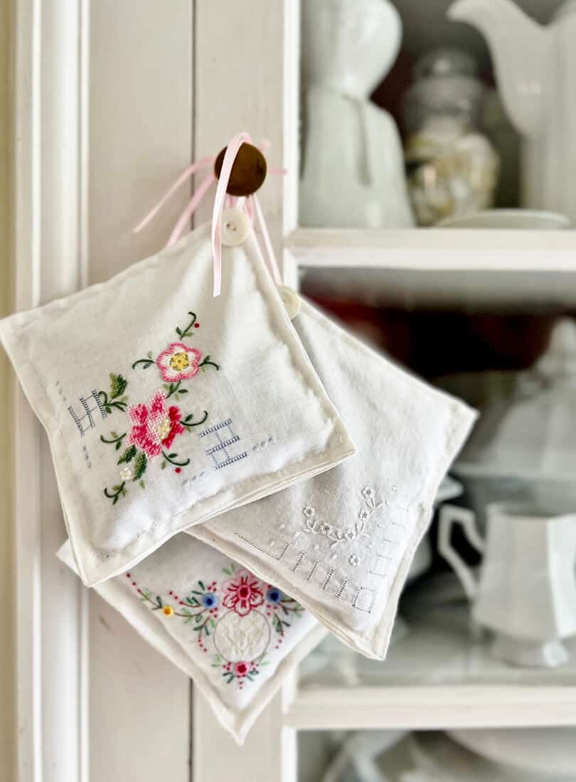 Homemade Antique Hankie Sachets: The Perfect Gift • Adirondack Girl @ Heart
